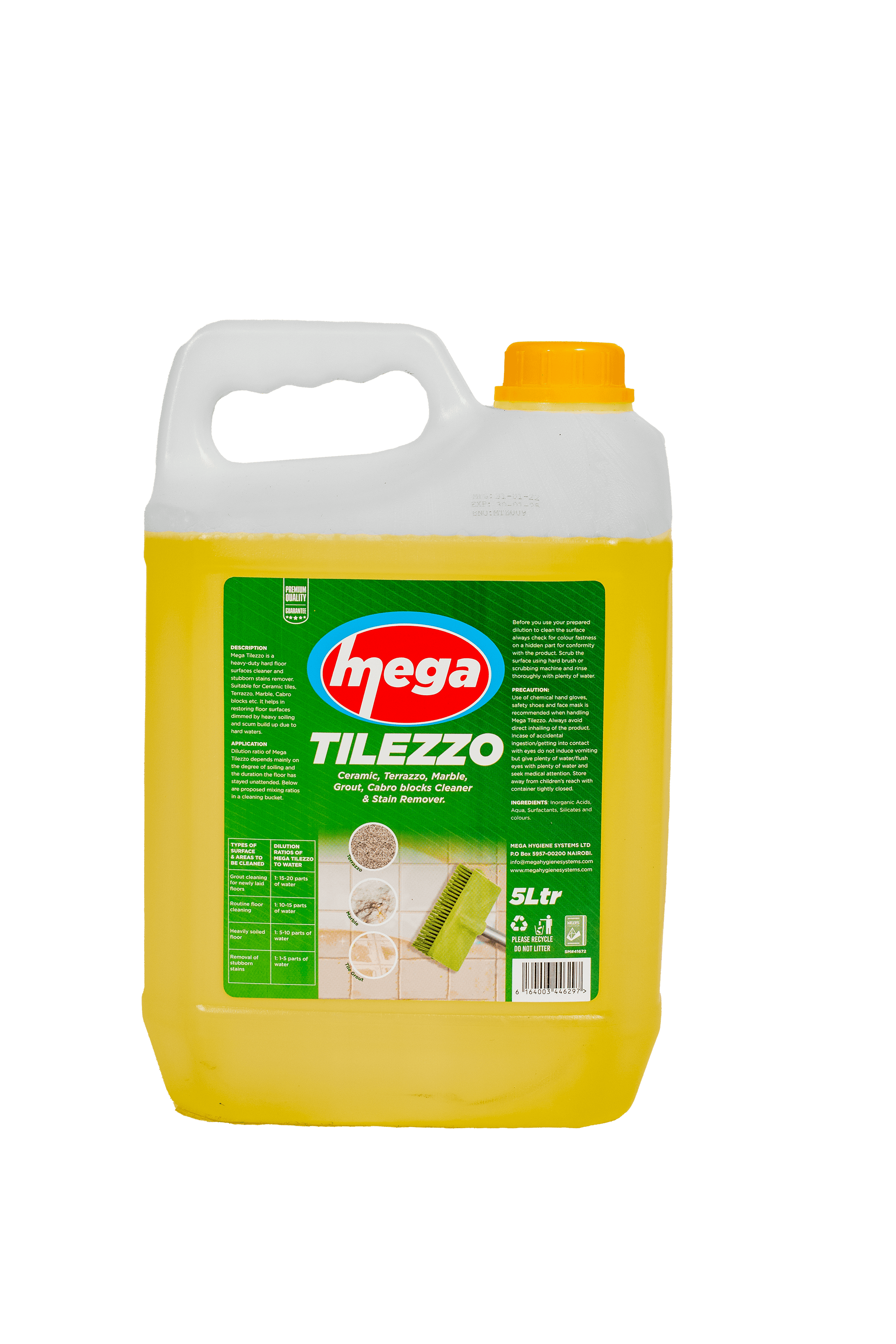 TILEZZO Tile/Ceramic cleaner 5L - Mega Hygiene Systems Ltd